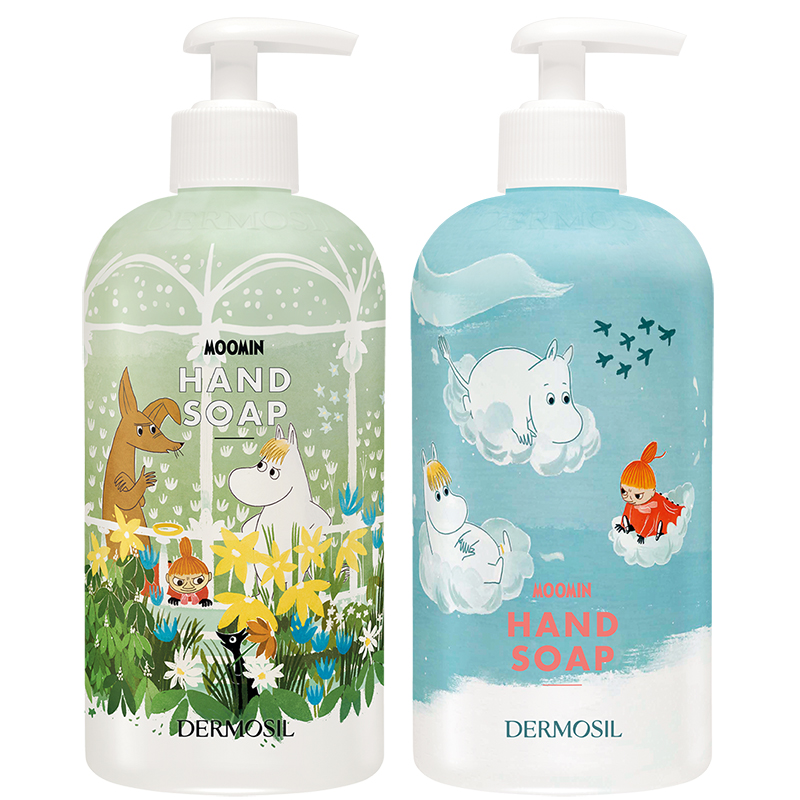 Kaksi suloista Muumi-käsisaippuaa samassa setissä - Dermosil